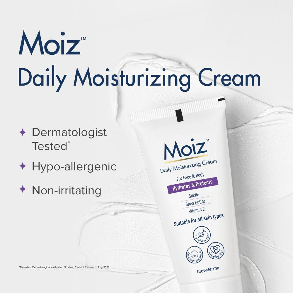 Buy Moiz Daily Moisturizing Cream for Soft Skin | DreamyDerma